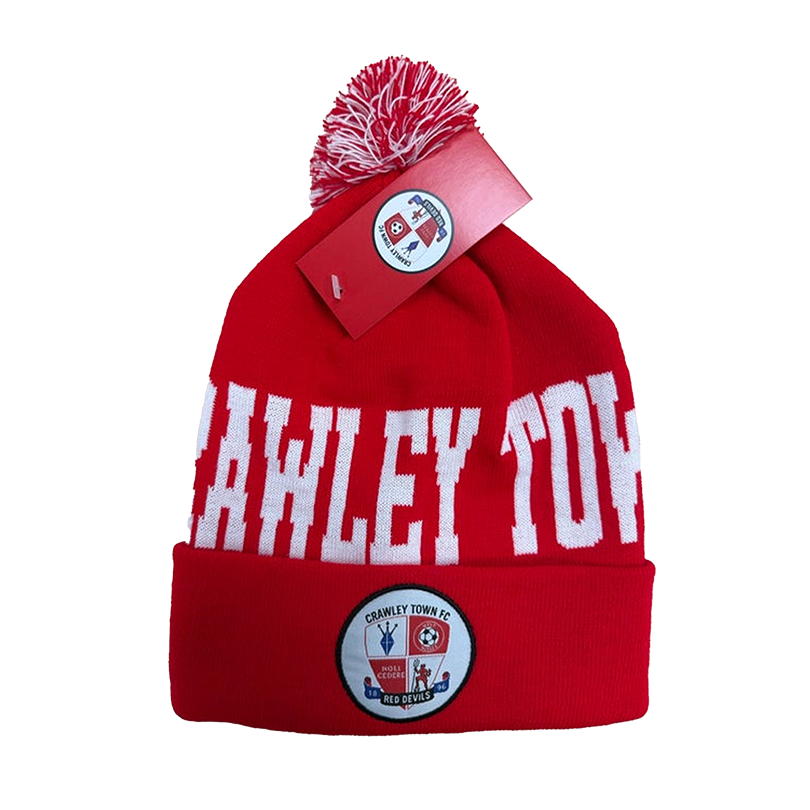 Red Bobble Hat | Crawley Town Online Shop